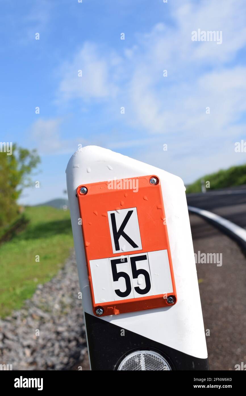 road sign K55 Stock Photo - Alamy