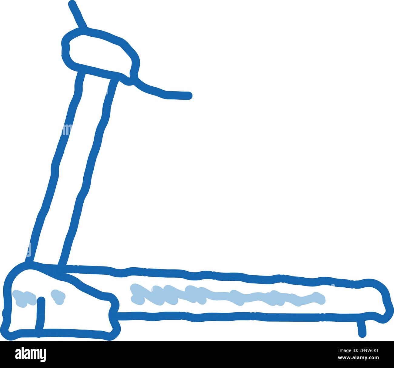 sports treadmill doodle icon hand drawn illustration Stock Vector Image ...