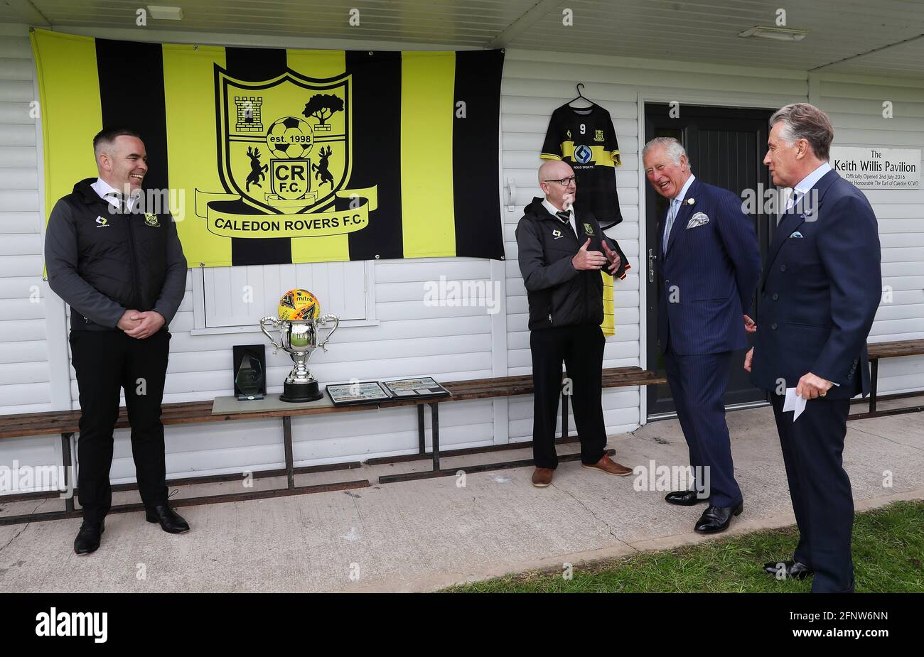 The Prince of Wales, along with Lord Caledon (right), in conversation ...