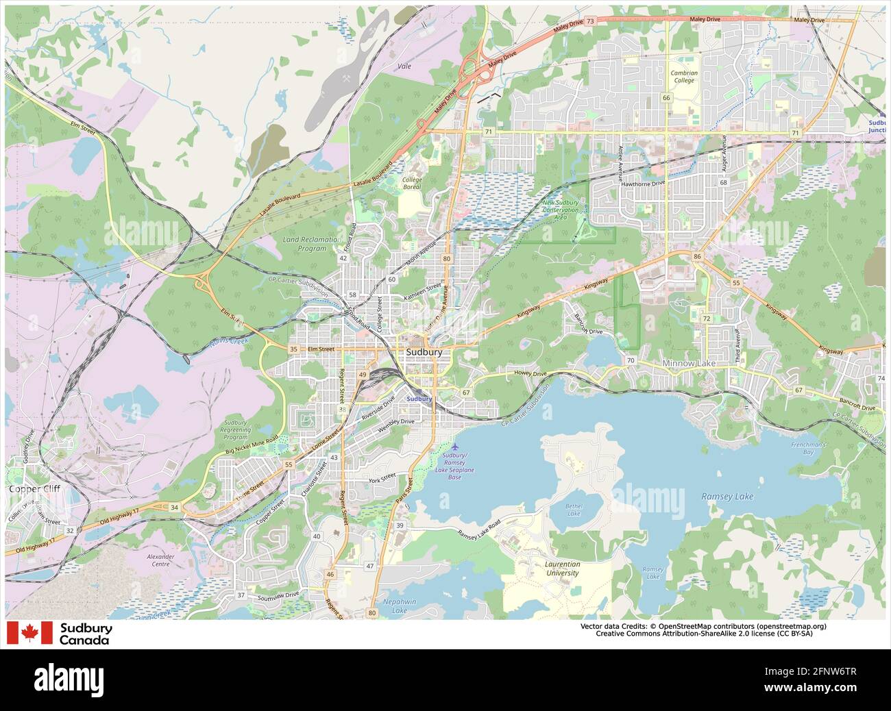 Map Of Sudbury High Resolution Stock Photography and Images - Alamy