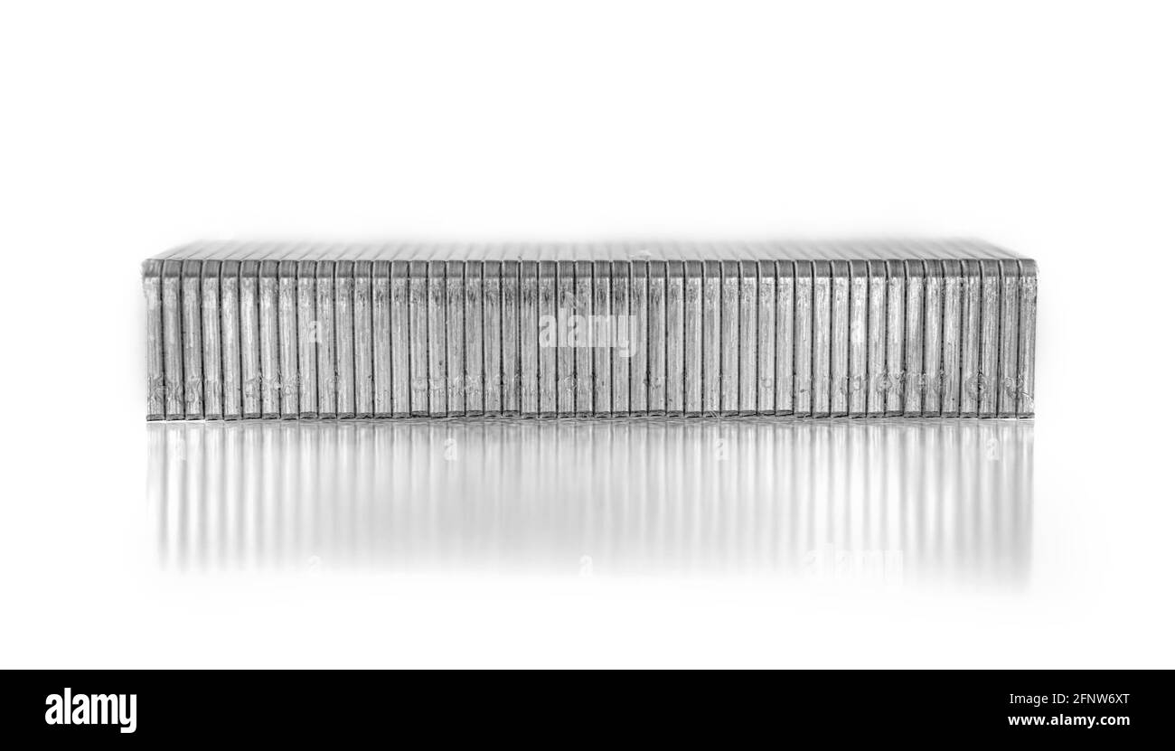 Pile of staples Black and White Stock Photos & Images - Alamy