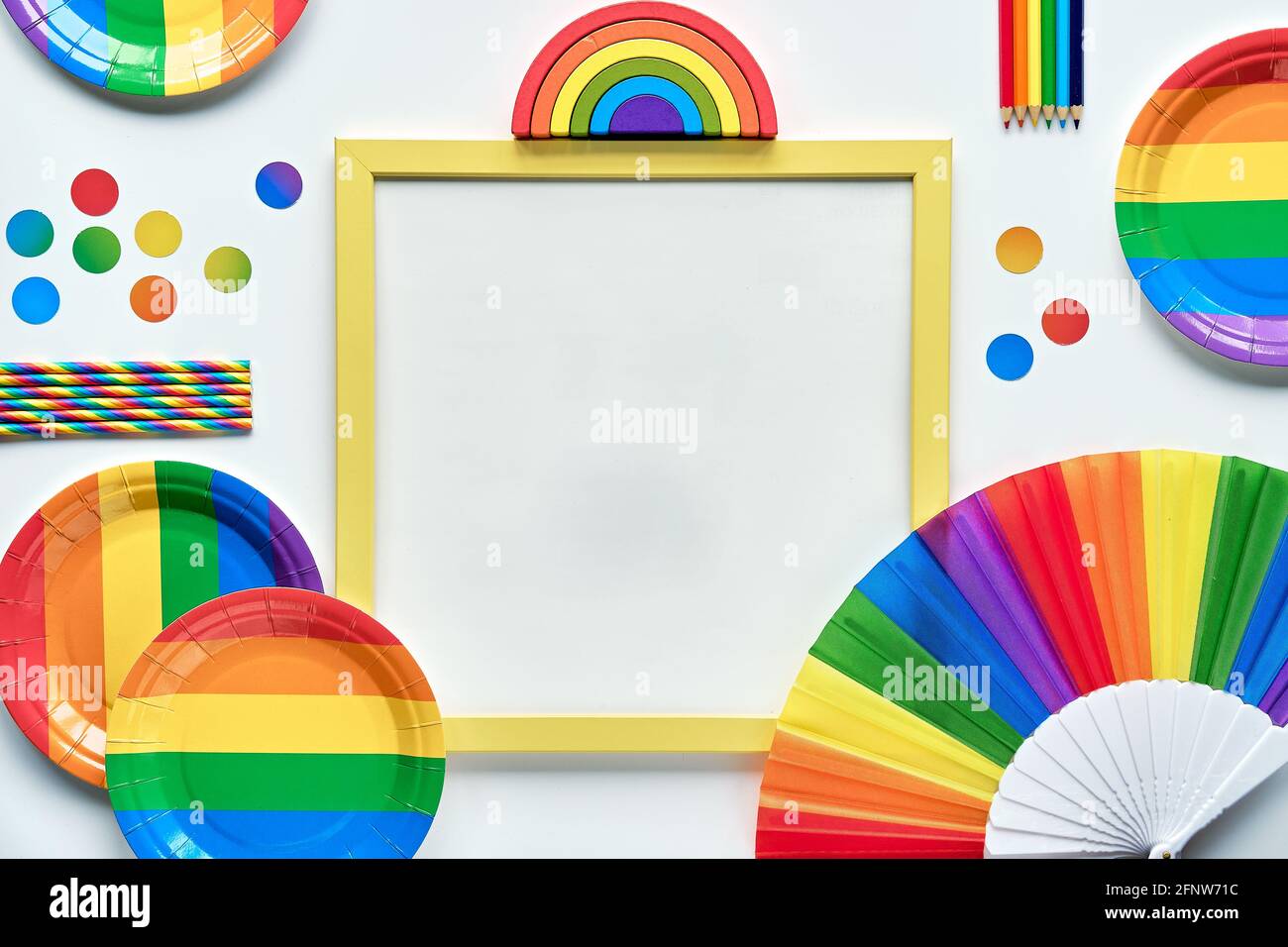 LGBTQ pride month text on letter board. Black letterboard with rainbow ...