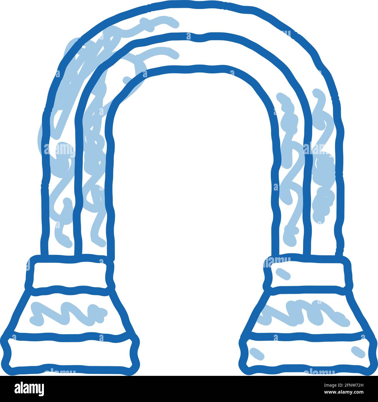 shoulder expander doodle icon hand drawn illustration Stock Vector ...