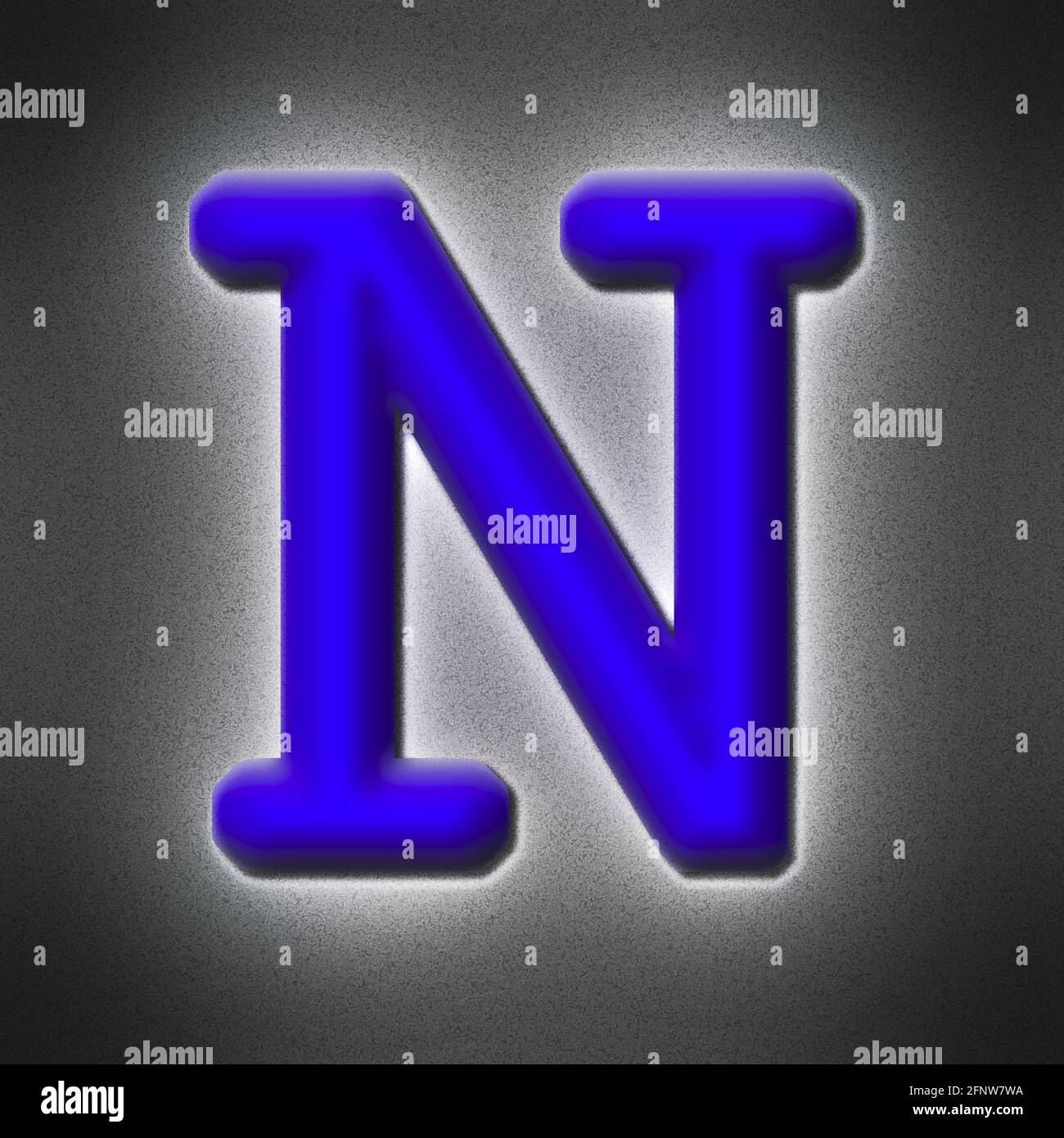 square graphic with the uppercase character N as a capital letter ...