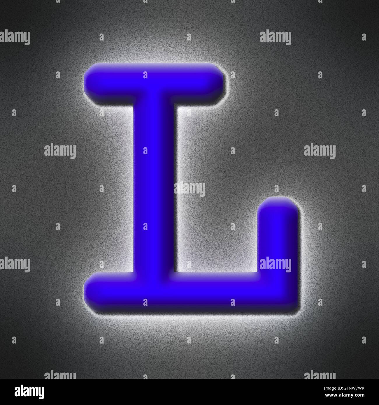 square graphic with the uppercase character L as a capital letter ...