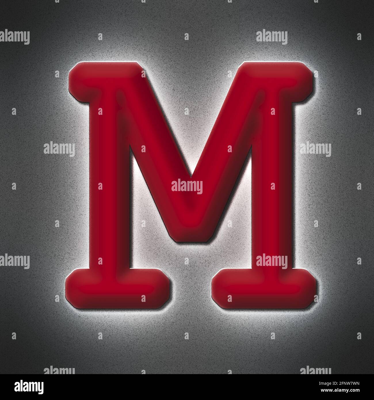 square graphic with the uppercase character M as a capital letter ...