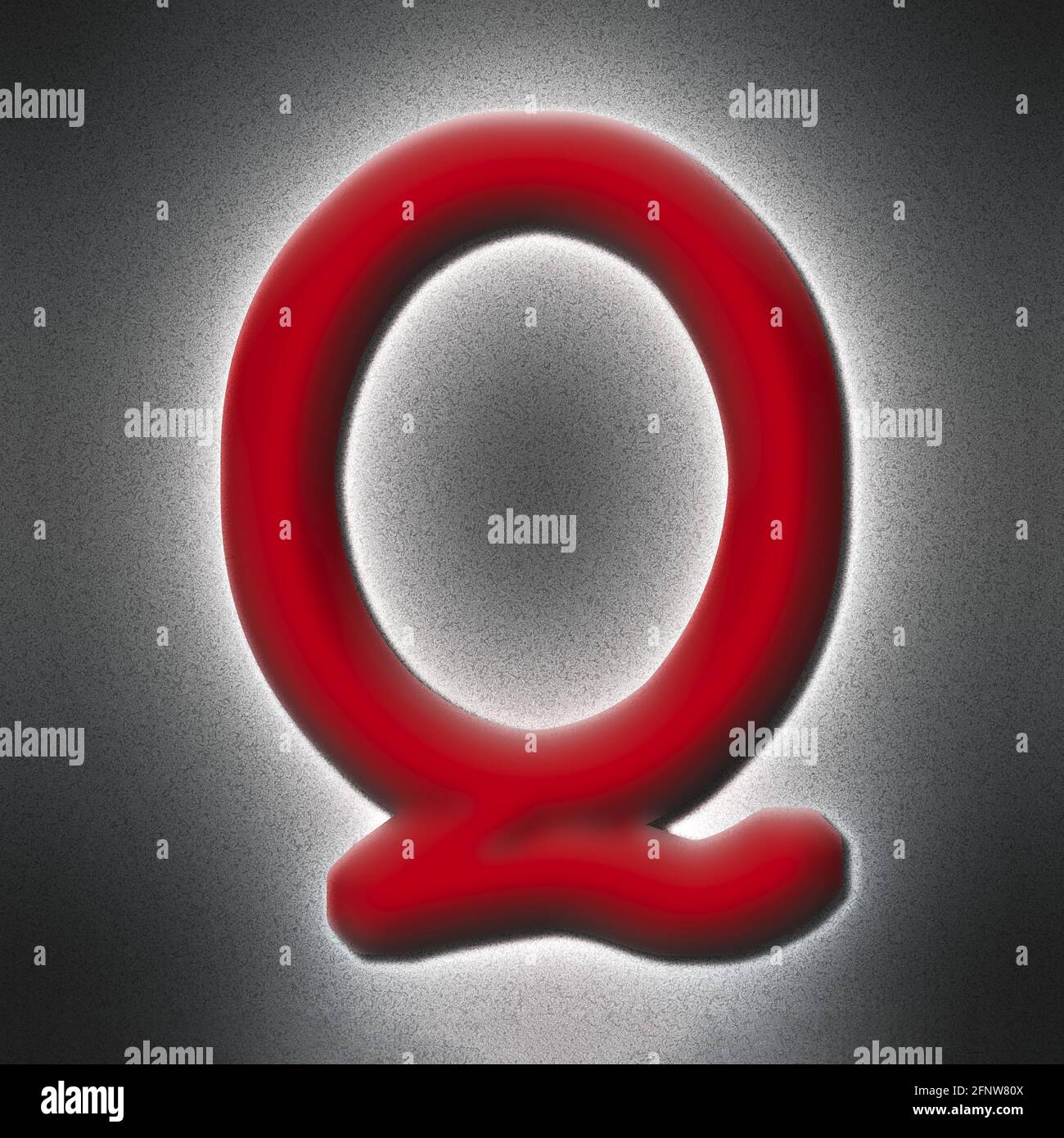 square graphic with the uppercase character Q as a capital letter ...