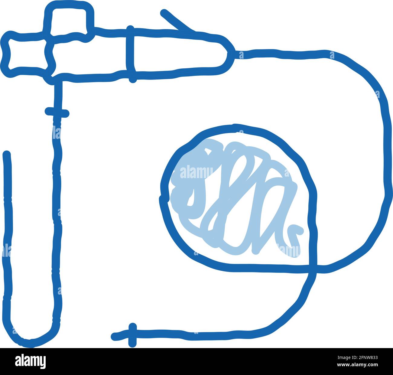 intestinal diagnostic tube doodle icon hand drawn illustration Stock ...
