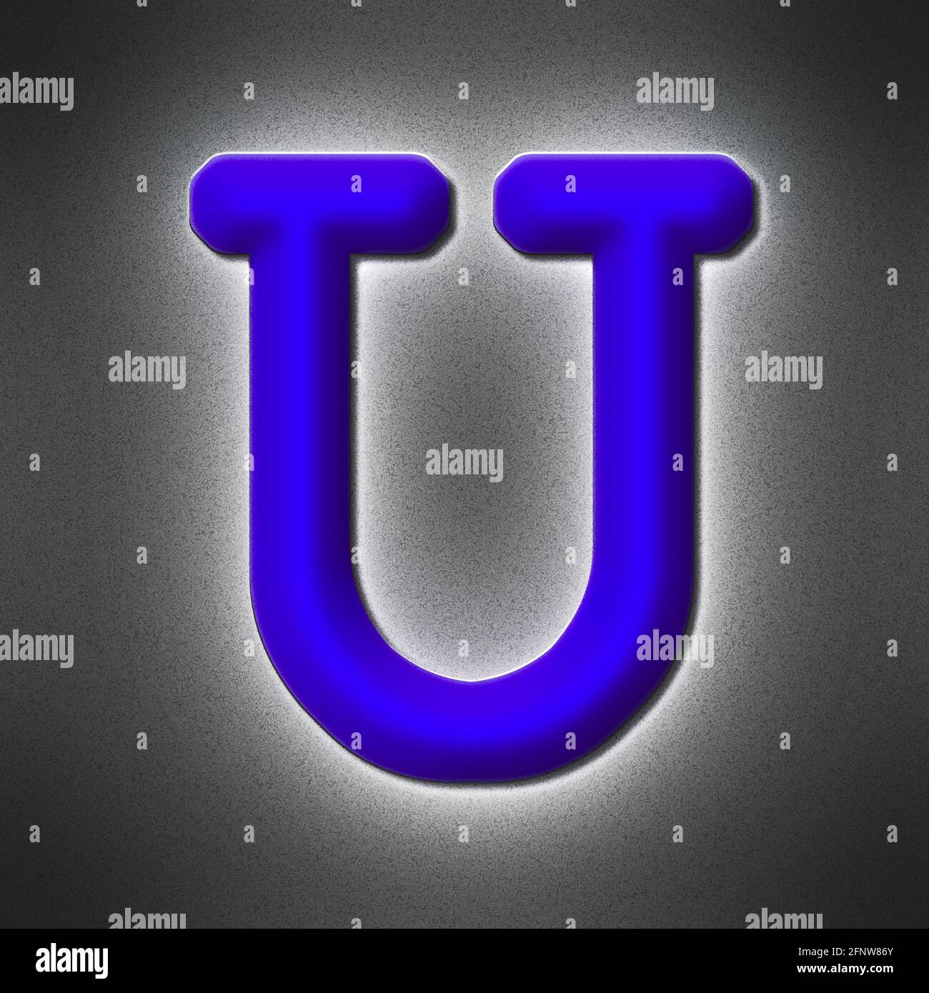square graphic with the uppercase character U as a capital letter ...