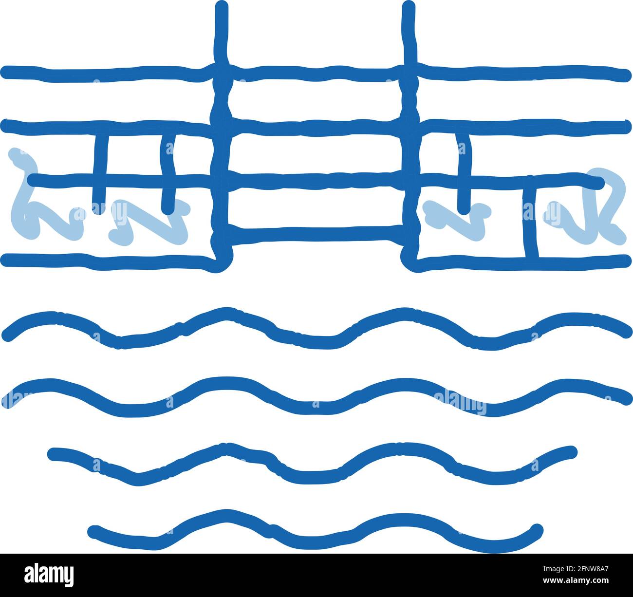 water pool doodle icon hand drawn illustration Stock Vector Image & Art ...