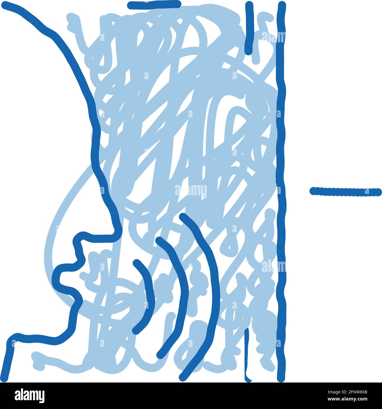 sound coming from person doodle icon hand drawn illustration Stock ...