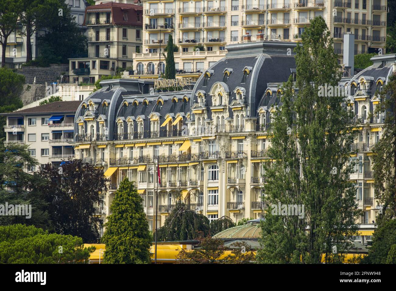 Montreux palace in Montreux on Geneva lake Switzerland Stock Photo - Alamy