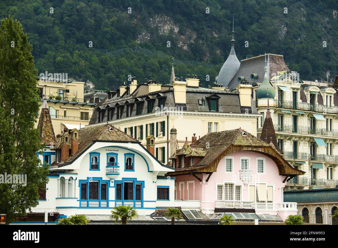 old villa Belle epoque in Montreux, Switzerland Stock Photo - Alamy