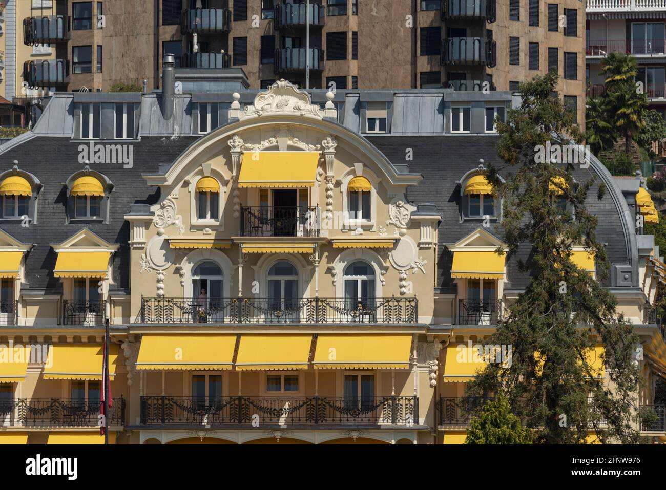 Montreux palace in Montreux on Geneva lake Switzerland Stock Photo - Alamy