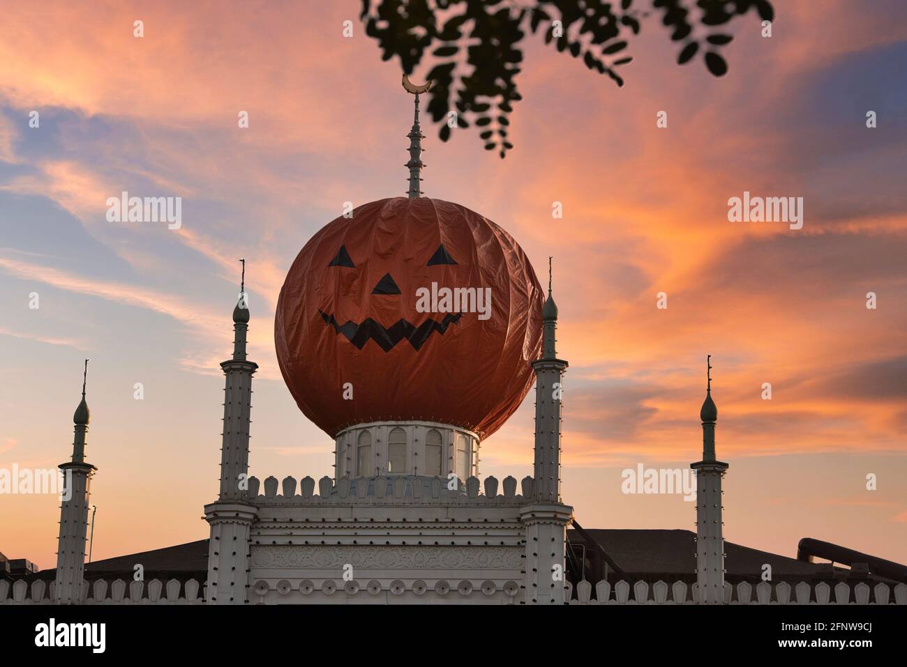 Halloween decoration at Tivoli in Copenhagen, Denmark. . High quality ...