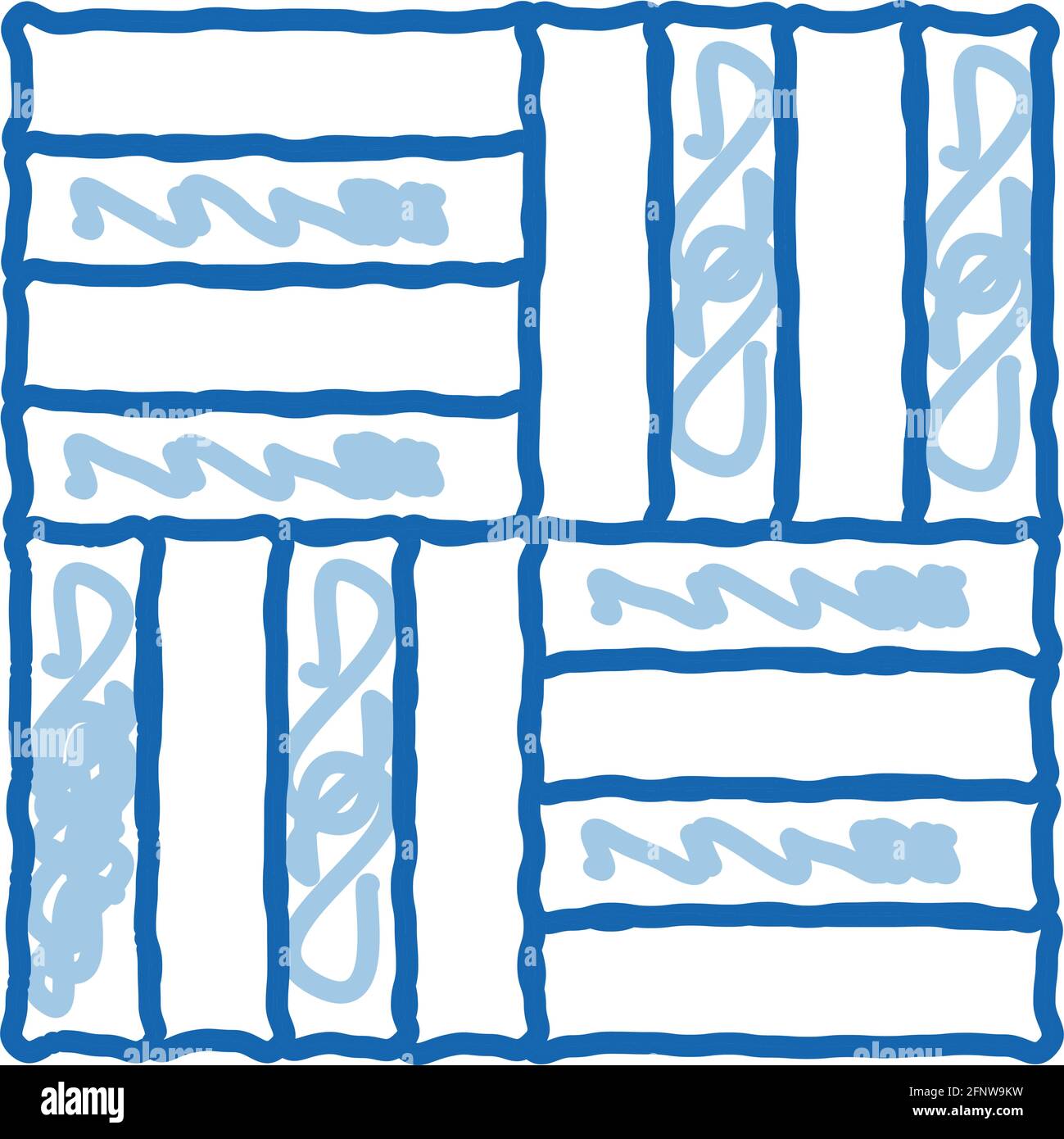 different linoleum tile designs doodle icon hand drawn illustration ...