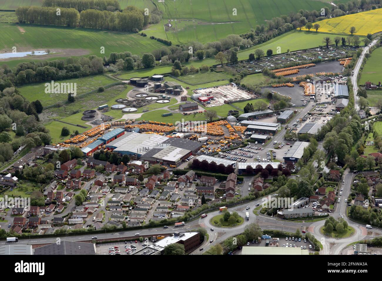 aerial view of Ripon Business Park, Ripon, North Yorkshire Stock Photo ...