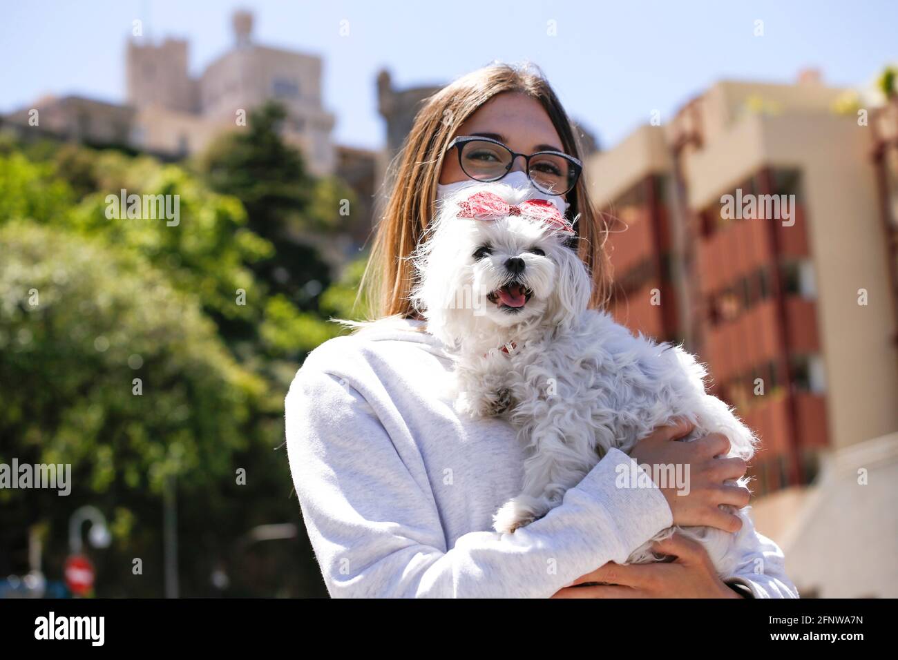 Monte-Carlo, Monaco. 19th May, 2021. Dog with a hair bow, F1 Grand Prix ...