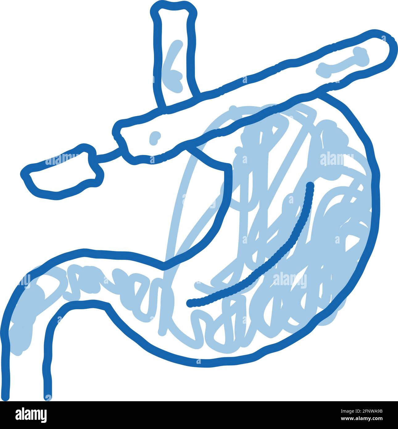 sampling particle of stomach doodle icon hand drawn illustration Stock ...