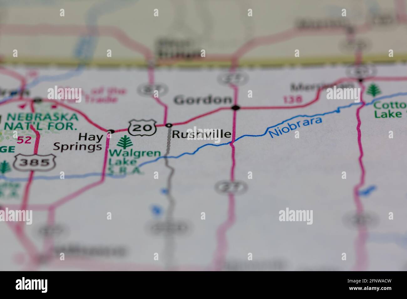 Map of rushville nebraska hi-res stock photography and images - Alamy