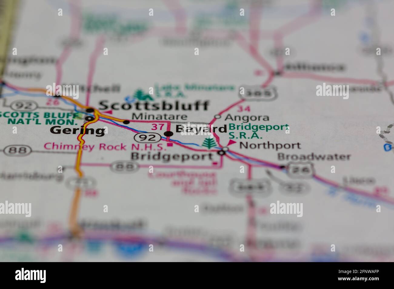 Map of bayard nebraska hi-res stock photography and images - Alamy