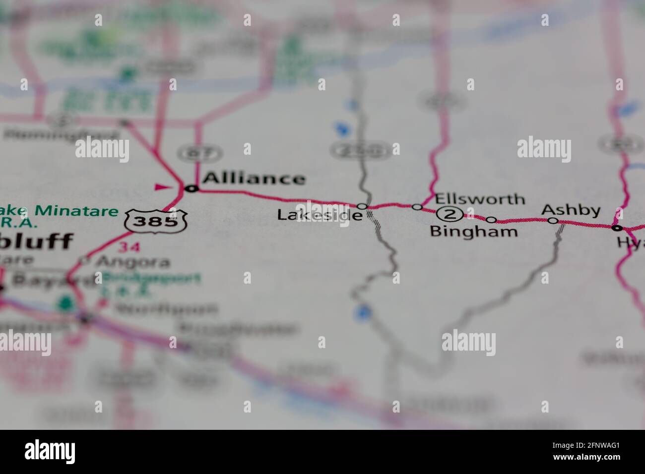 Map of lakeside nebraska hi-res stock photography and images - Alamy