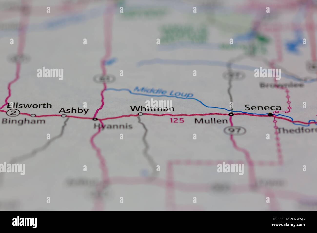 Map of whitman nebraska hi-res stock photography and images - Alamy