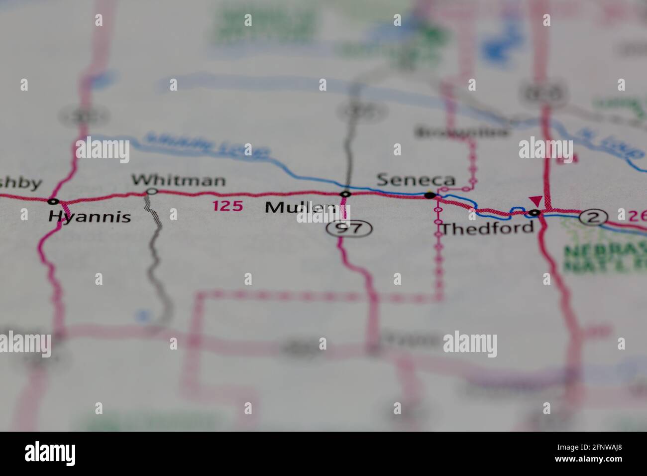 Mullen nebraska map hi-res stock photography and images - Alamy