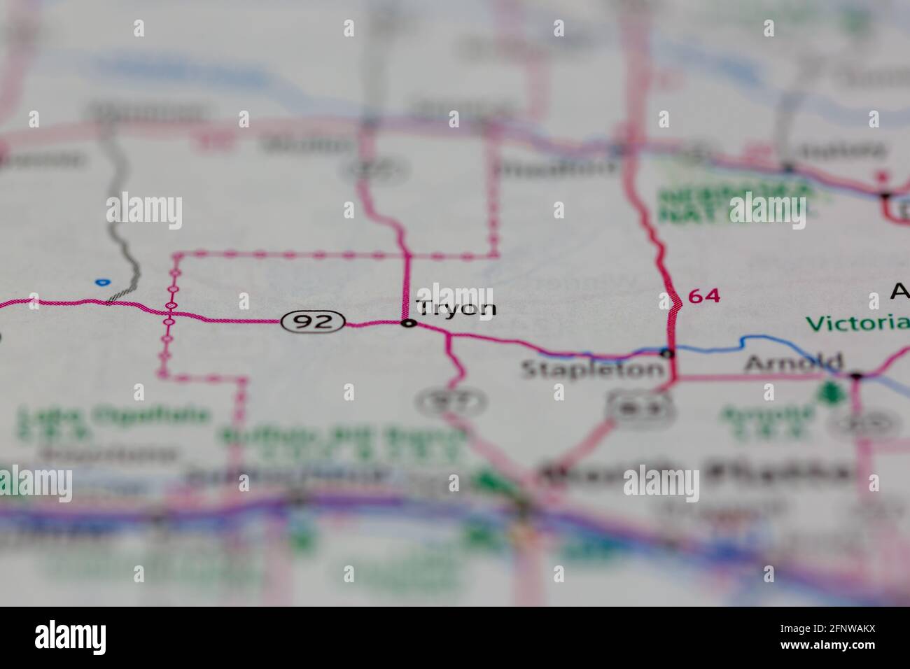 Tryon on a map hi-res stock photography and images - Alamy