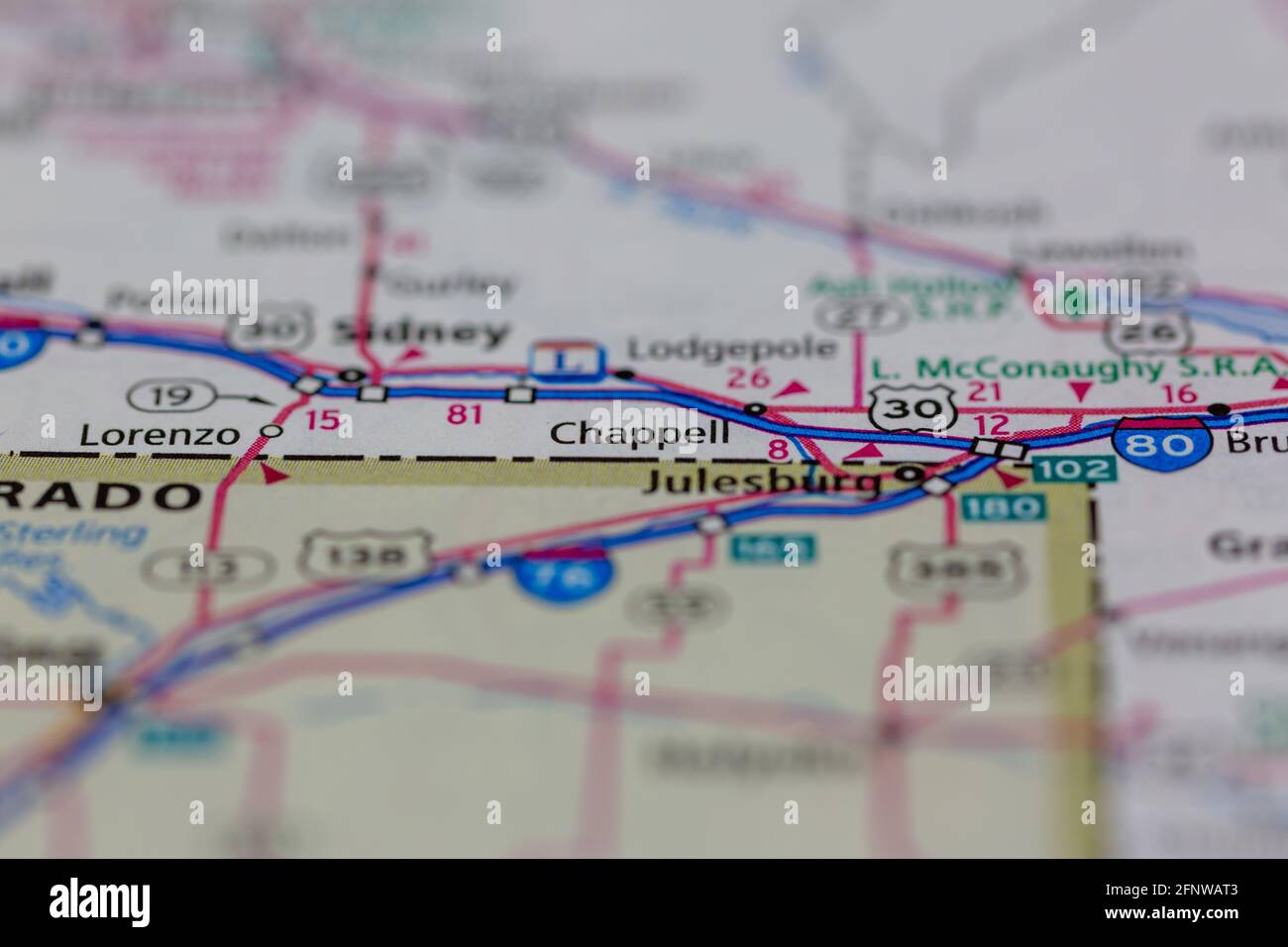 Chappell nebraska map hi-res stock photography and images - Alamy