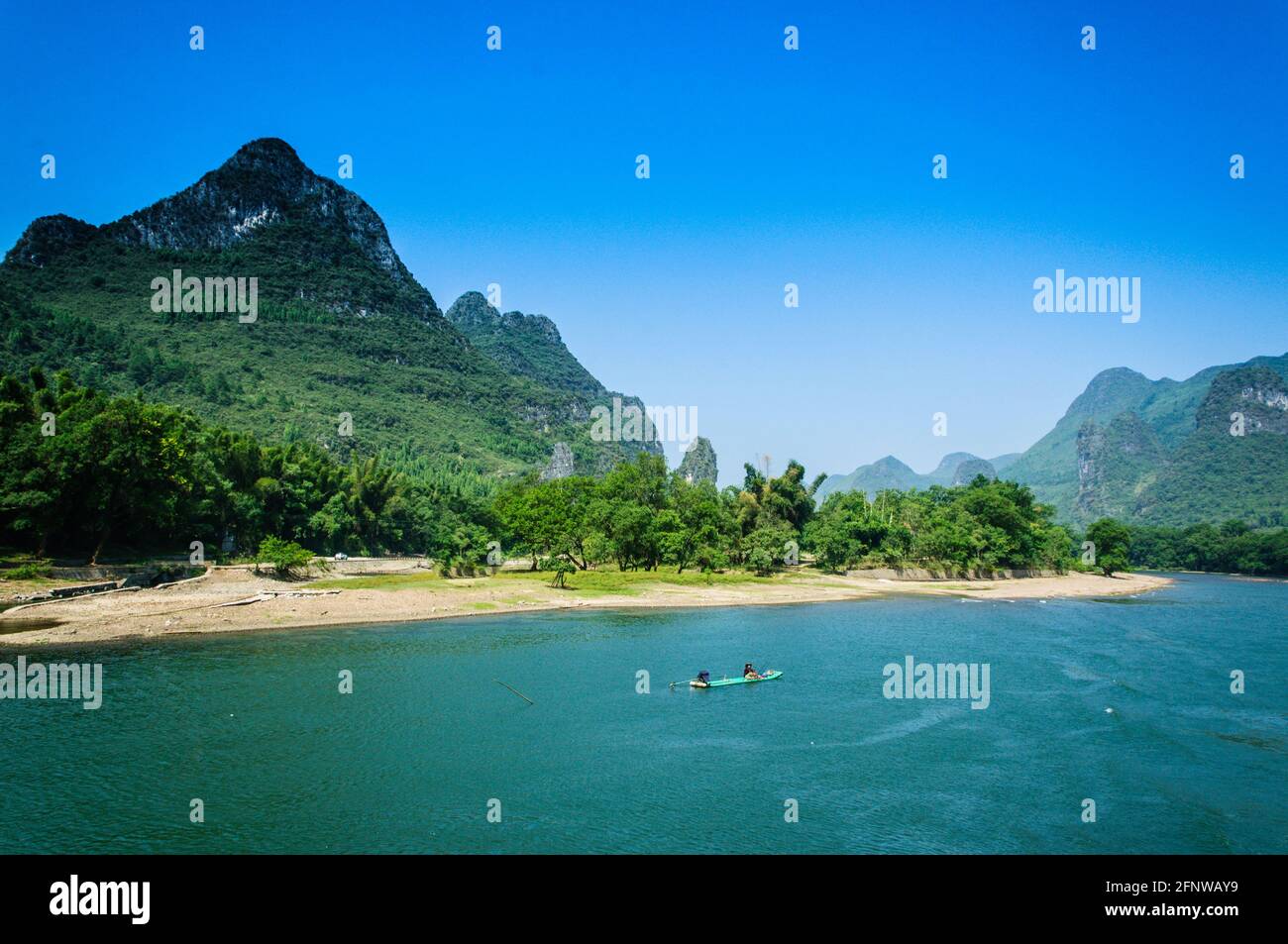 The Li river scenery in summer Stock Photo - Alamy
