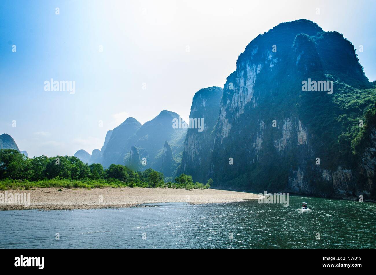 The Li river scenery in summer Stock Photo - Alamy