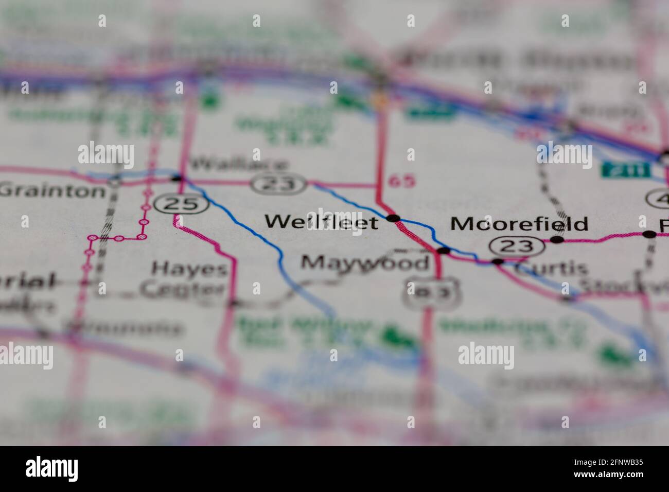 Map of wellfleet nebraska hi-res stock photography and images - Alamy