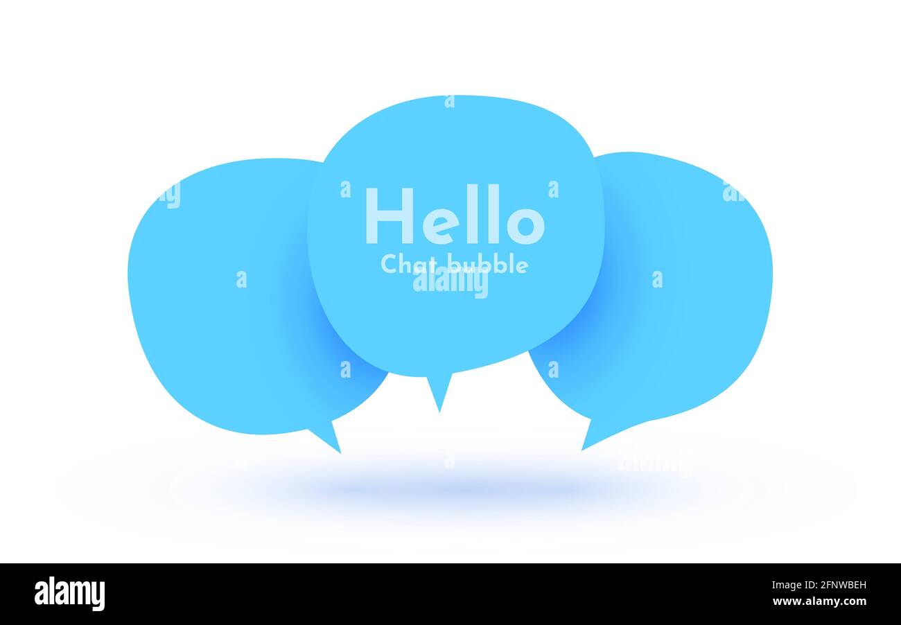 Chat bubble sign. Communication concept. Paper style. Vector ...