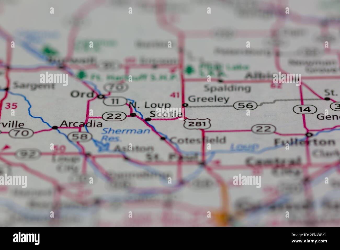 Map of scotia nebraska hi-res stock photography and images - Alamy