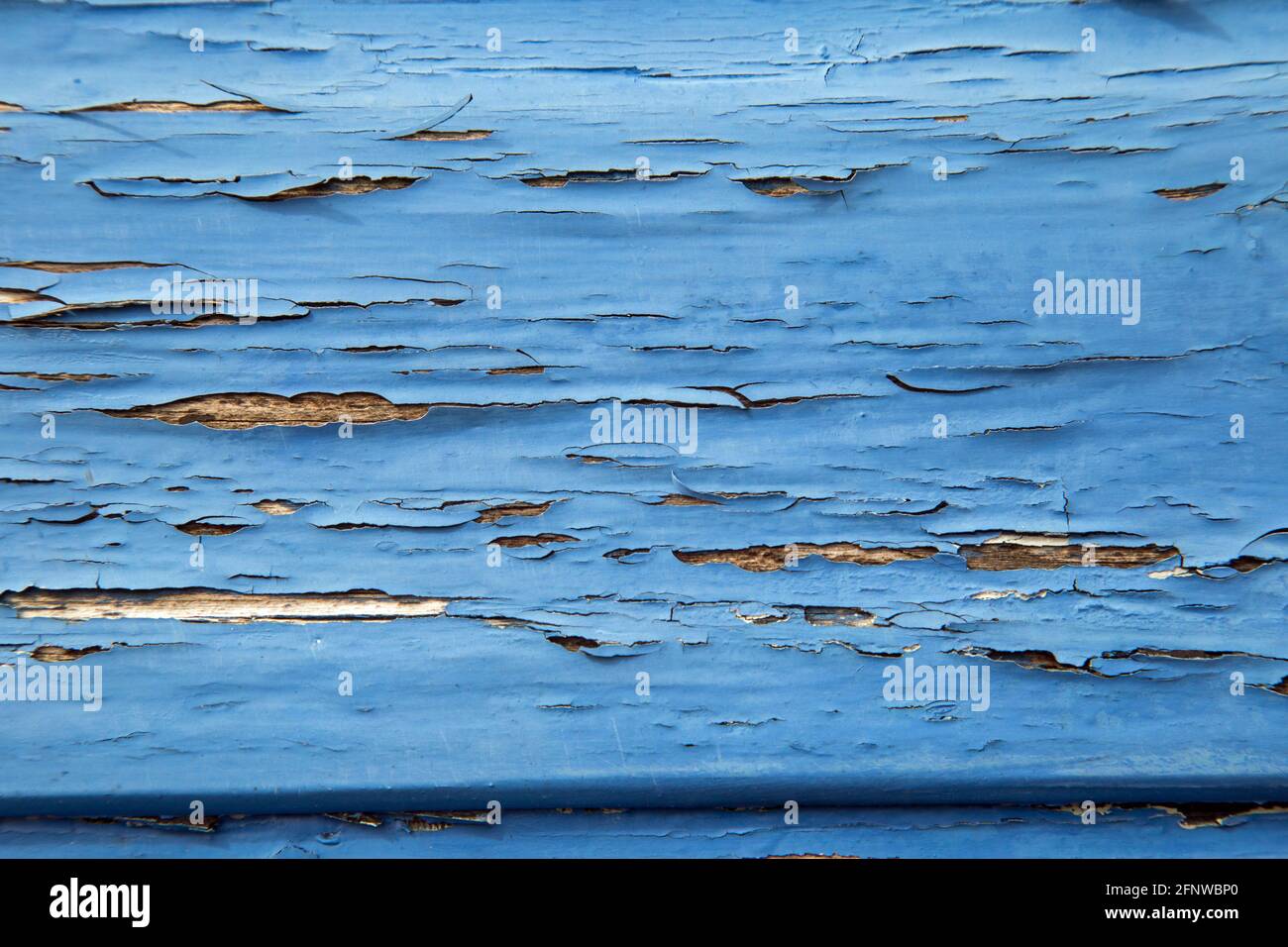 Landscape shot in close up of blue flaking paint on timber Stock Photo ...