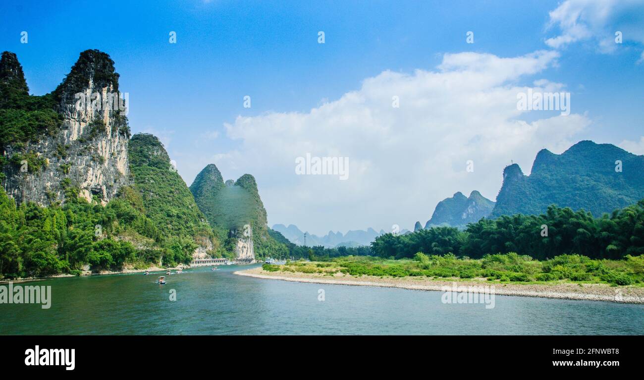 The Li river scenery in summer Stock Photo - Alamy