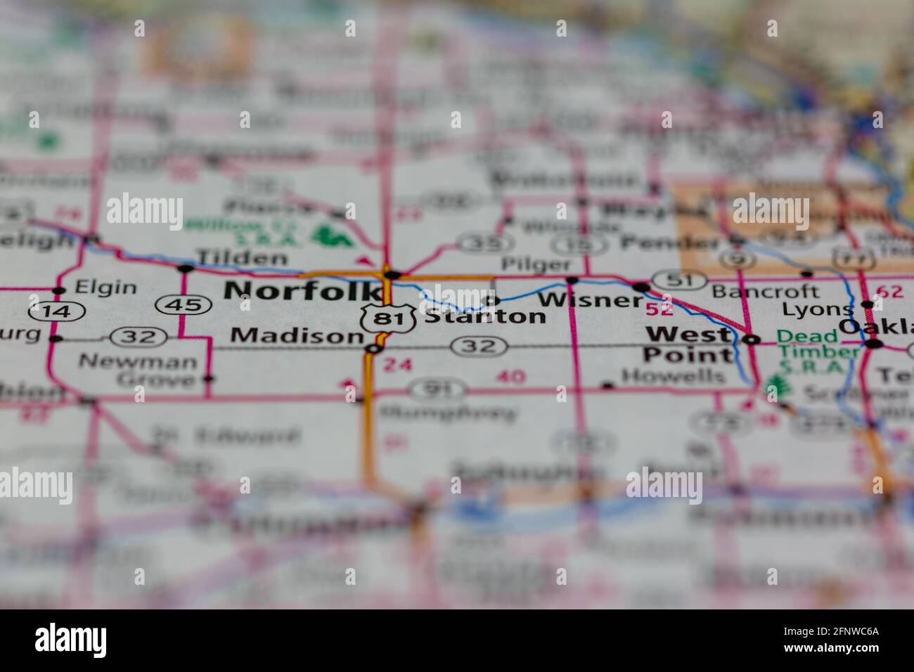 Map of stanton nebraska hi-res stock photography and images - Alamy