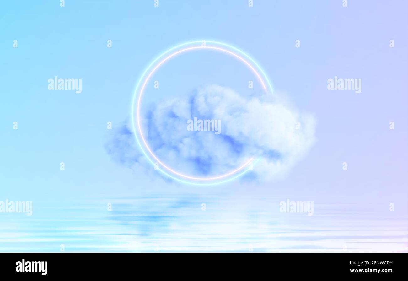 Neon blue pink white geometric Stock Vector Images - Alamy