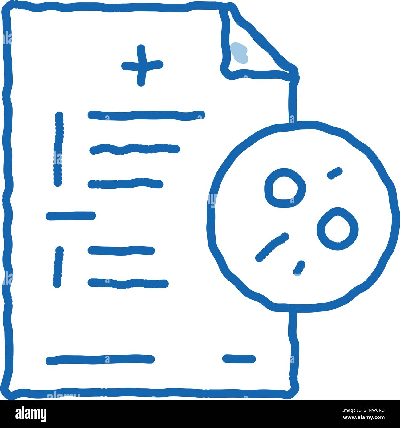 written report on skin problems doodle icon hand drawn illustration ...