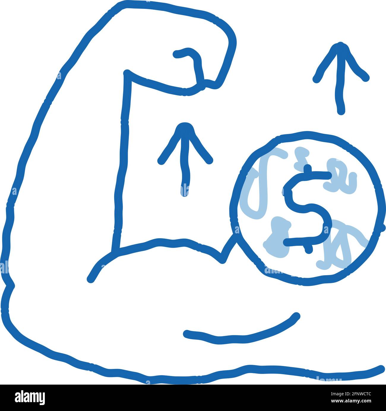 money earned by force doodle icon hand drawn illustration Stock Vector ...
