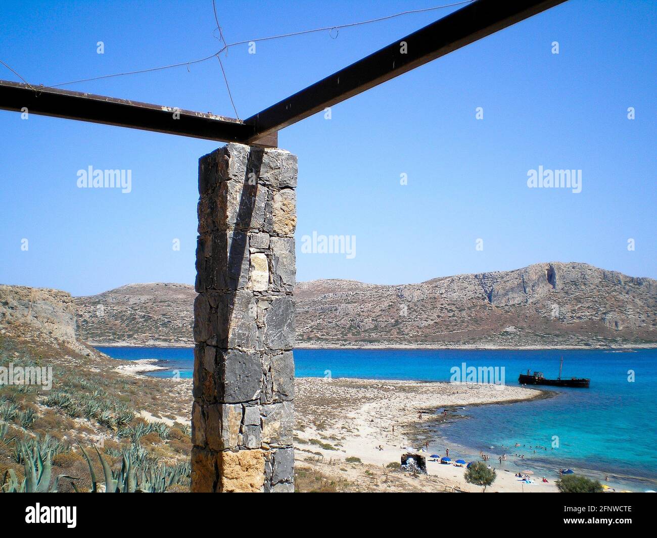 Rusted ship wreck, Crete, Greece Stock Photo - Alamy