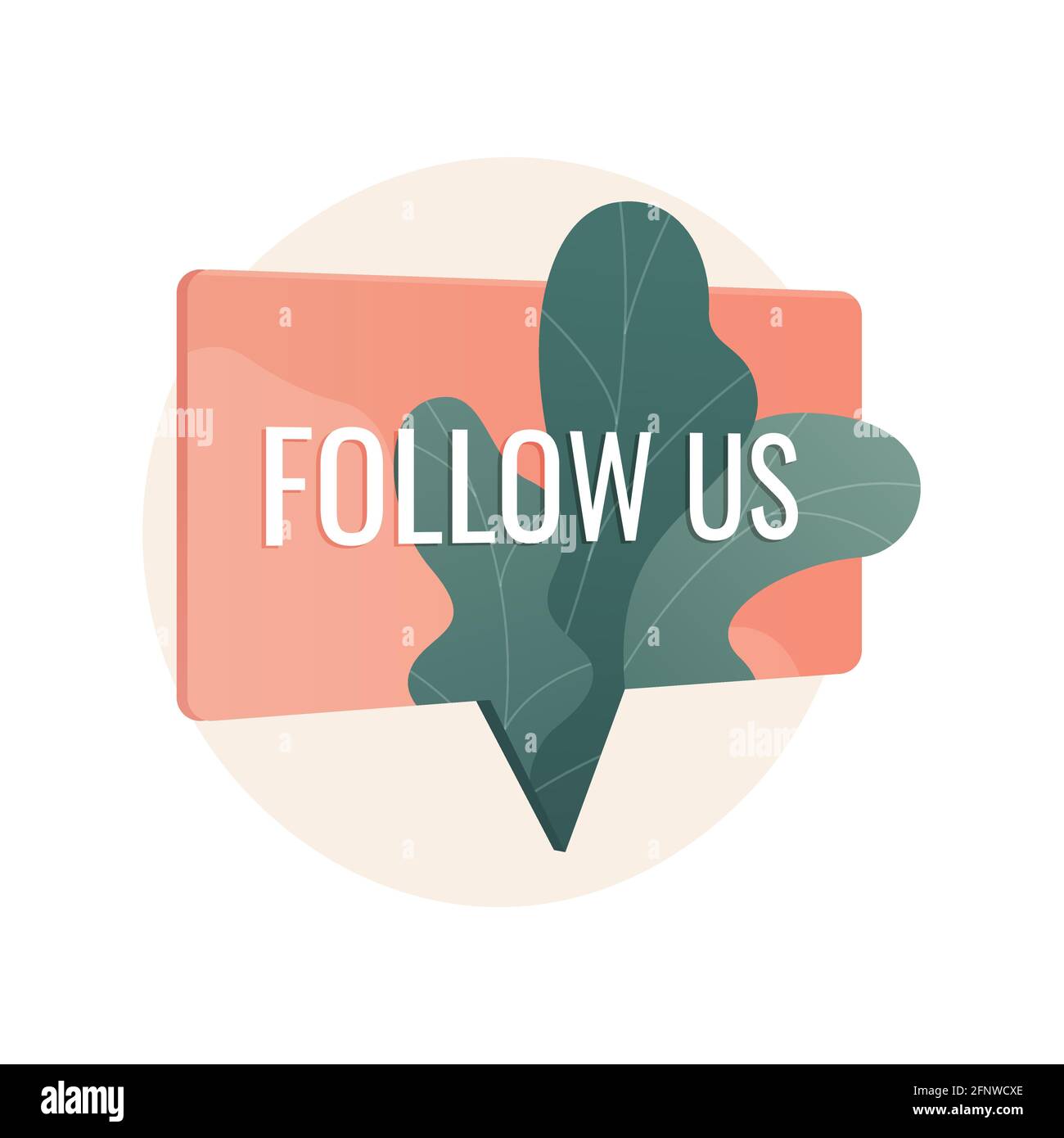 Follow us abstract concept vector illustration Stock Vector Image & Art ...