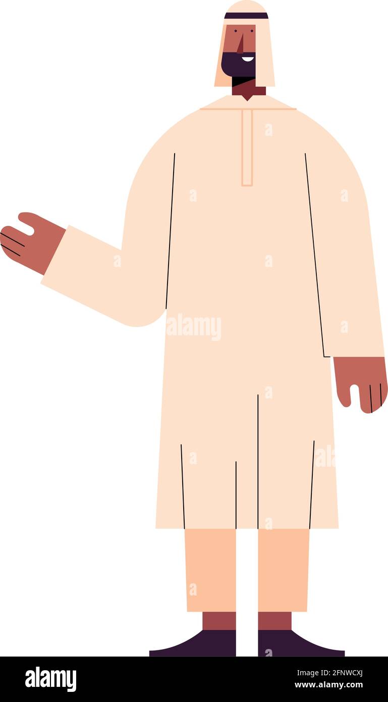man bearded muslim culture character Stock Vector Image & Art - Alamy