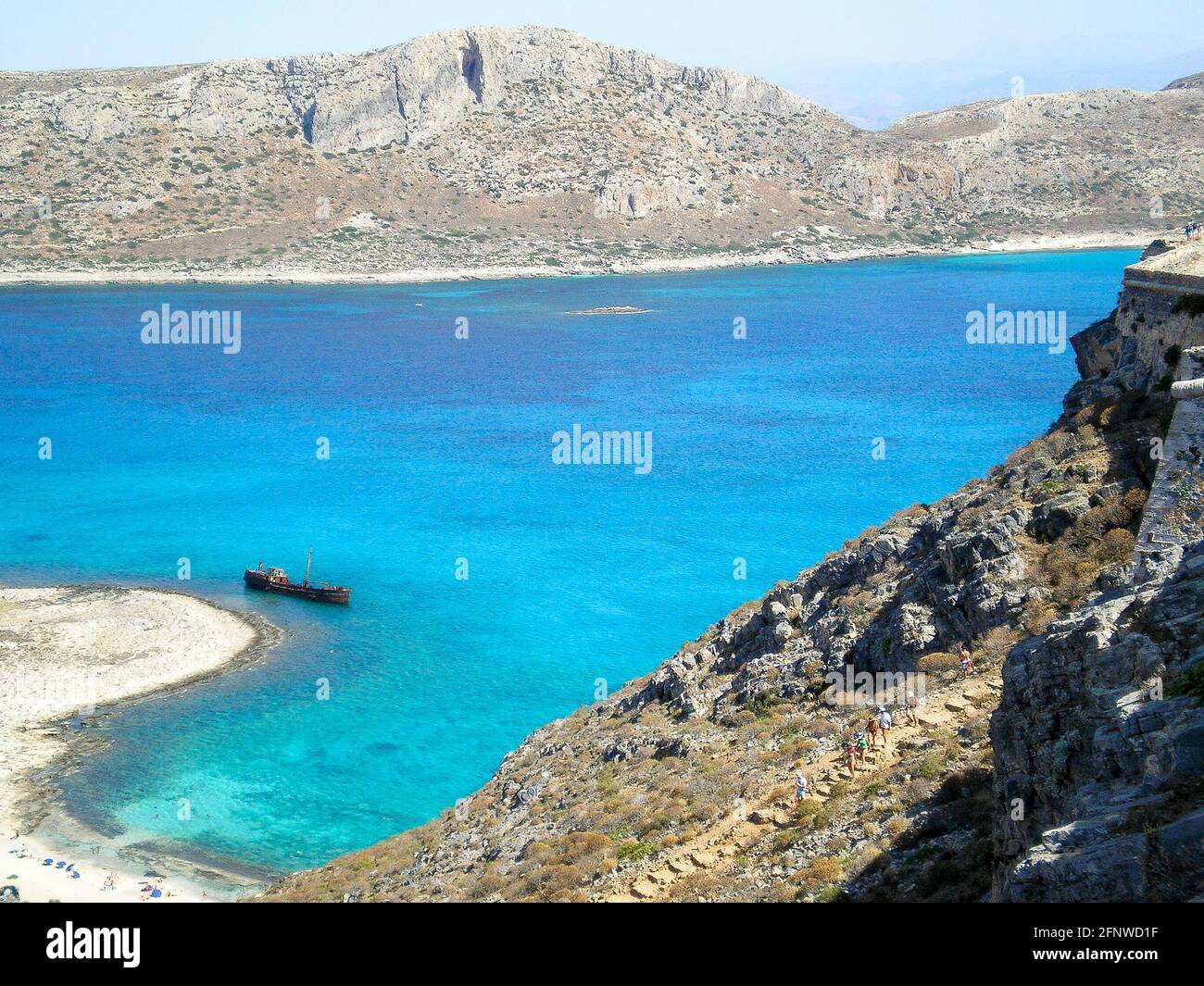 Rusted ship wreck, Crete, Greece Stock Photo - Alamy