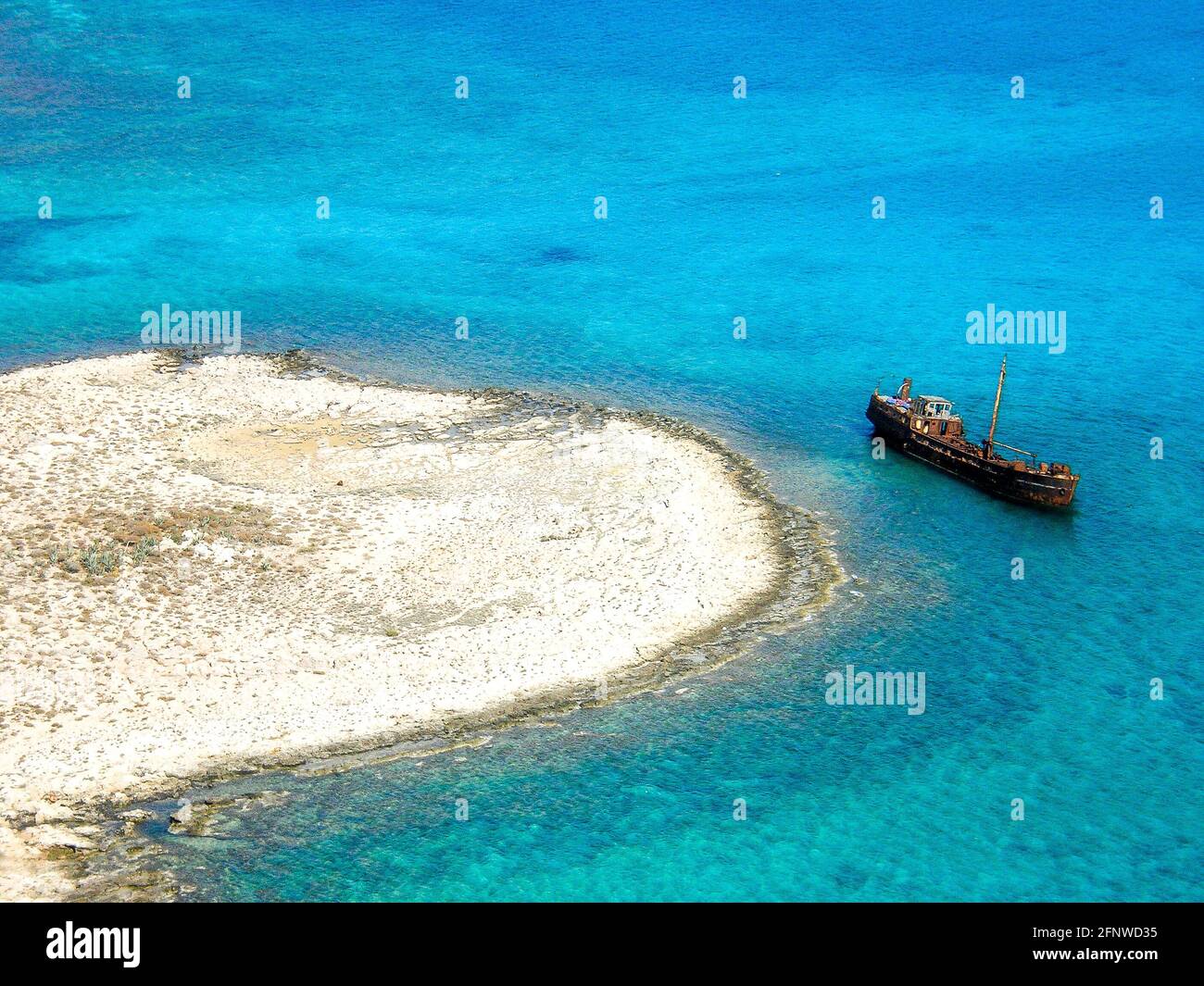 Rusted ship wreck, Crete, Greece Stock Photo - Alamy