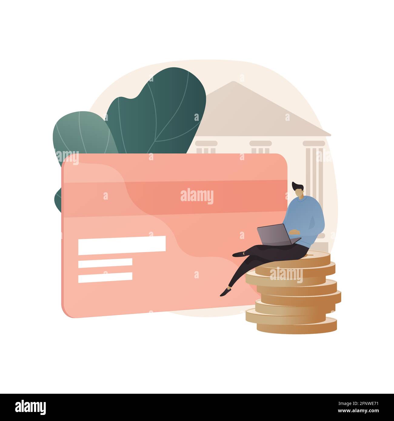 Bank account abstract concept vector illustration Stock Vector Image ...