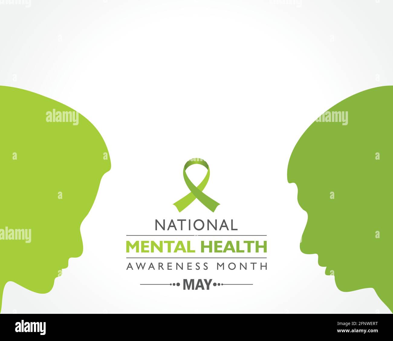Vector Illustration of National Mental Health Awareness Month observed ...