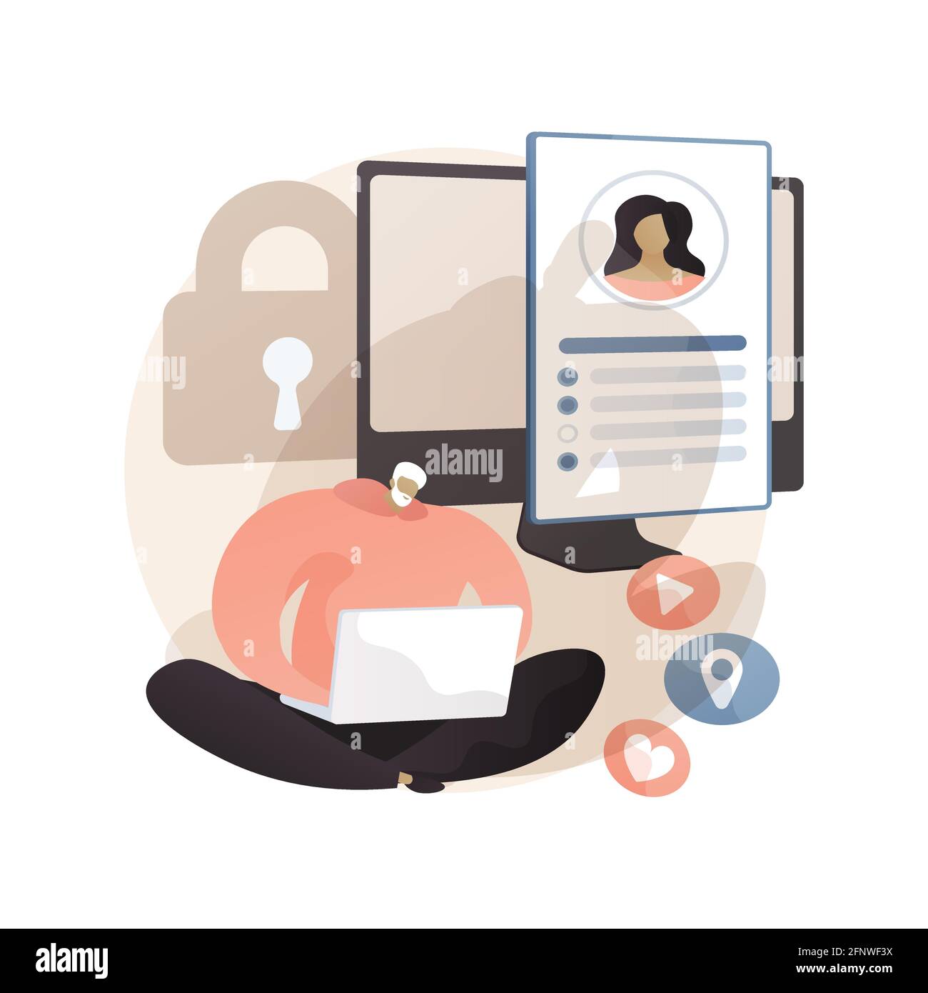 Cyberstalking abstract concept vector illustration Stock Vector Image ...
