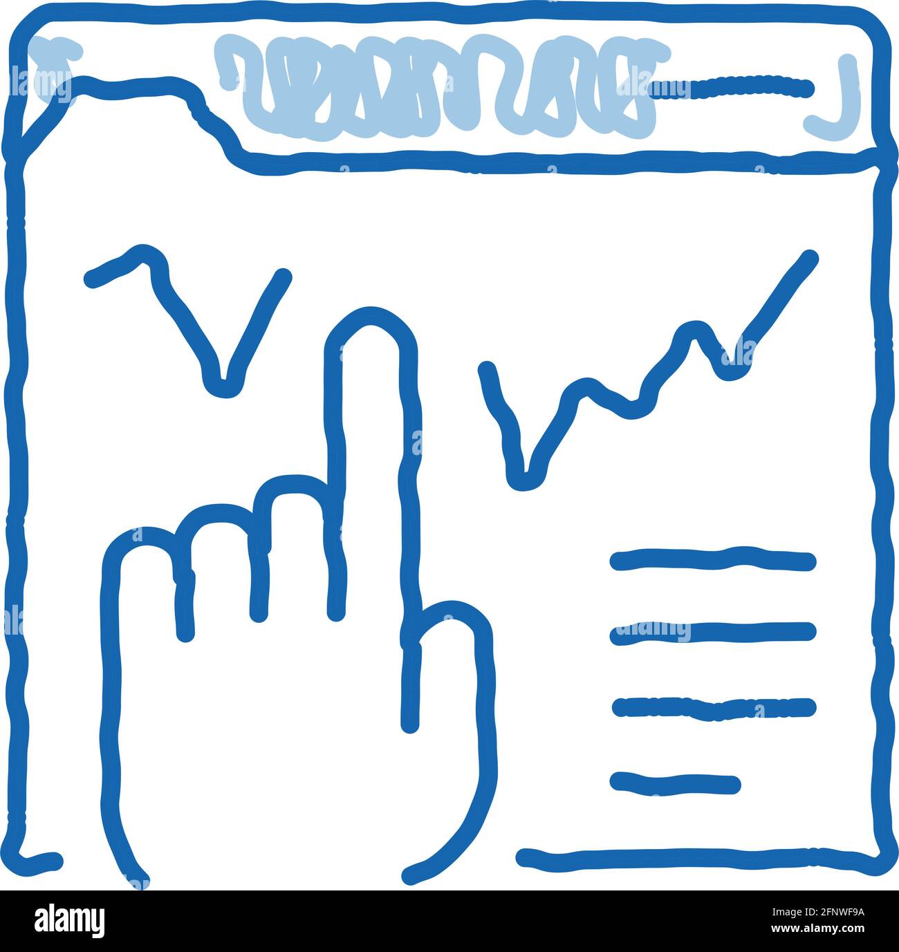 business promotion folder doodle icon hand drawn illustration Stock ...